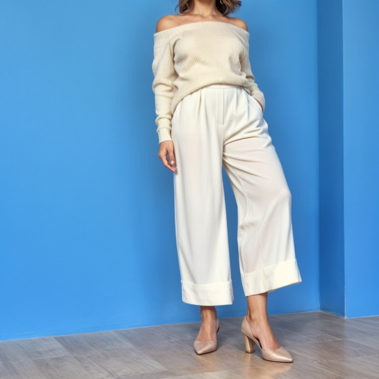 Shop the Look: Almond Toe Block Heel with High-Waisted Palazzo Pants ...